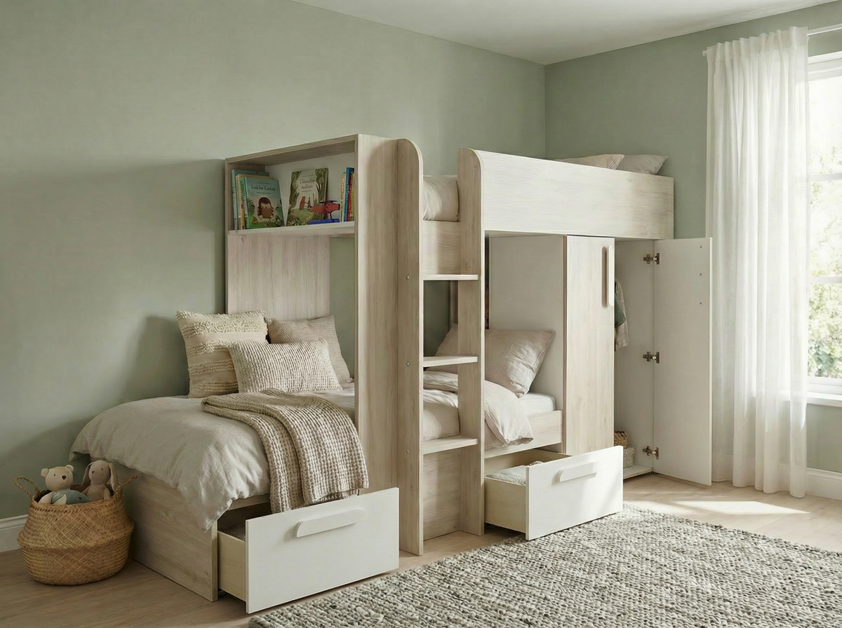 Barca Bunk Bed with Storage and Wardrobe – Millie & Jones